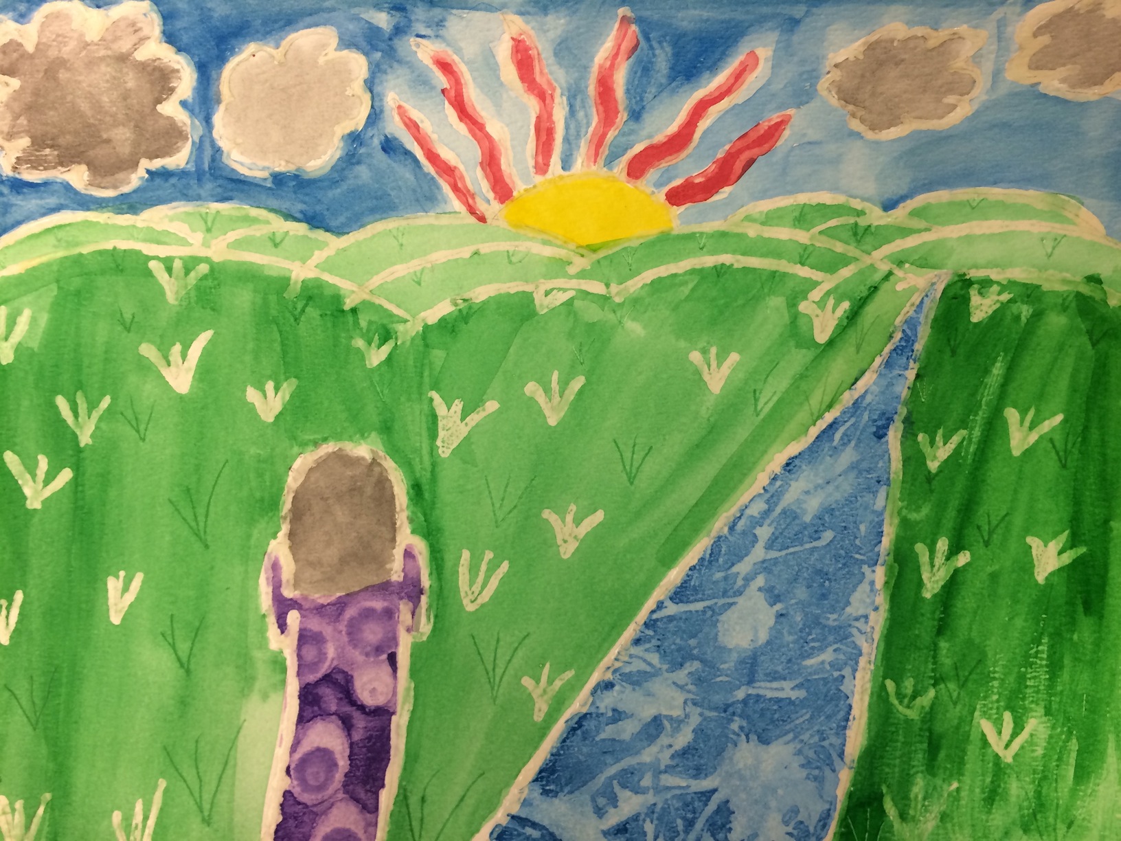 Seward High School Art » Middle School Watercolor Paintings