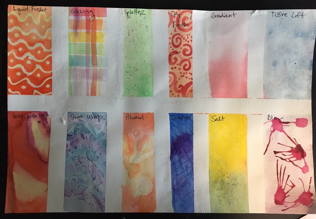 Seward High School Art » Watercolor Sampler Project
